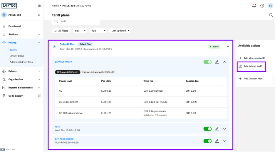 Custom Plan in Virta Hub: Take Full Control of Tariff Management – Virta