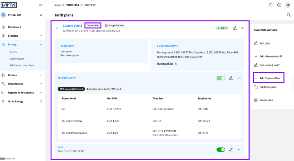 Custom Plan in Virta Hub: Take Full Control of Tariff Management – Virta