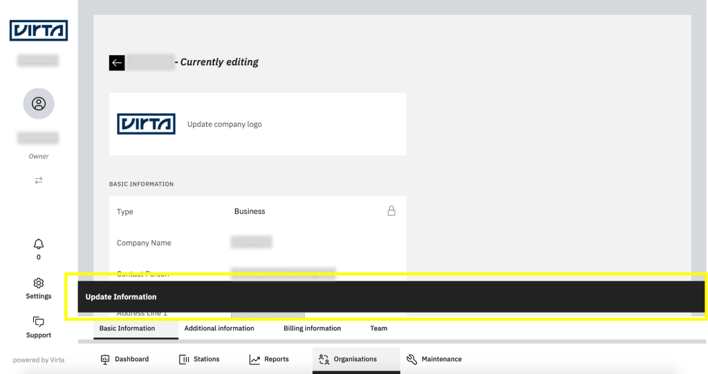 How to change your organisation's logo – Virta